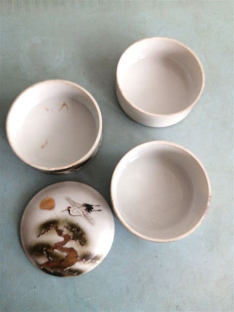 Vintage Chinese Porcelain 3 Tier Container Hobbies Toys Memorabilia