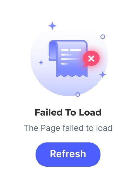 Premium Vector A Screen With A Page That Says Quot Fail To Load To Load Quot