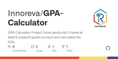 Github Innoreva Gpa Calculator Gpa Calculator Project Using Javascript It Takes At Least