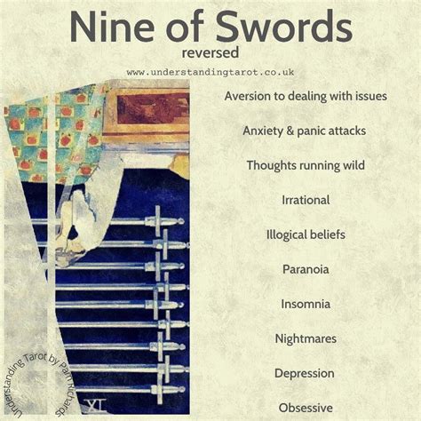 Nine Of Swords Reversed Tarot Tarot Interpretation Tarot Meanings