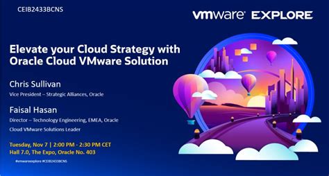 Vmwareexplore2023 Oracle Oraclecloud Oraclecloudinfrastructure