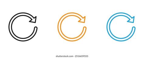 Reload Button Icon Thin Line Illustration Stock Vector Royalty Free Shutterstock