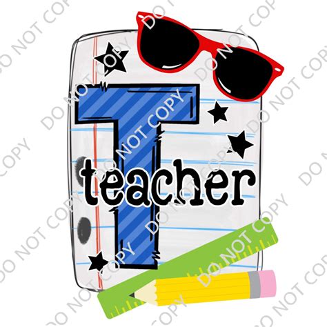 Teacher Notebook Dtf Print Tonirenee And Co