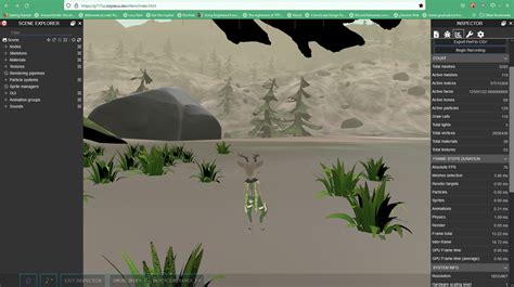 Large Frame Rate Drop In Scene On A Hosted Webpage Versus Running On