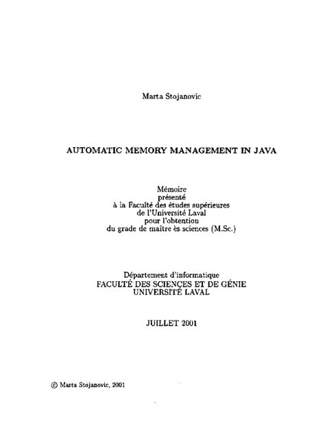 Fillable Online Automatic Memory Management In Java Fax Email Print
