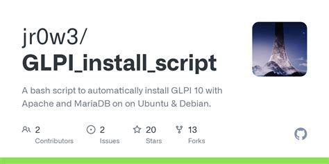 GitHub Jr0w3 GLPI Install Script A Bash Script To Automatically