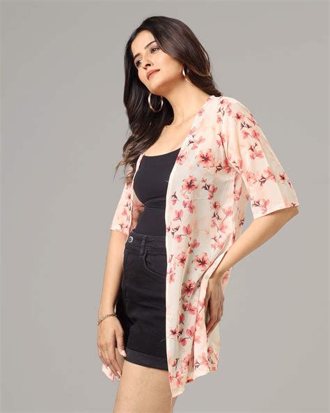 Lovely Floral Short Sleeve Shrug For Women Fabcurate