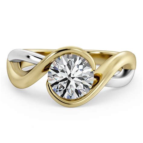 Round Lab Grown Diamond Split Shank Bypass Ring Eng405