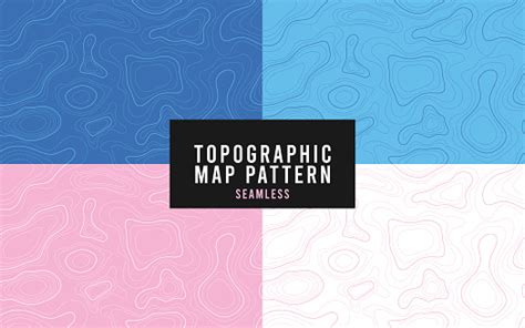 지형도 완벽 한 색상 패턴 세트 등고선이 있는 지형도의 배경 지리적 구호의 그리드 지형 질감 배경 디자인 벡터 0명에 대한 스톡 벡터 아트 및 기타 이미지 Istock