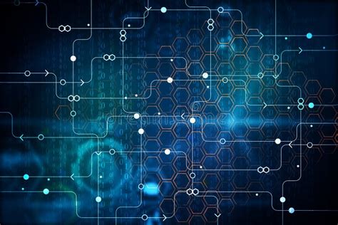Binary Code And Circuit Background Stock Illustration Illustration Of