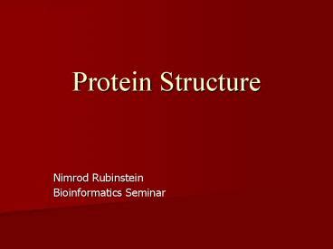 PPT Protein Structure PowerPoint Presentation Free To Download Id