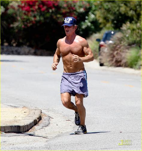 Photo Sean Penn Shirtless Jogging With Shannon Costello Photo Just Jared