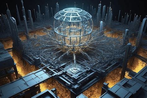 Premium Photo Nanobot Swarm Construction