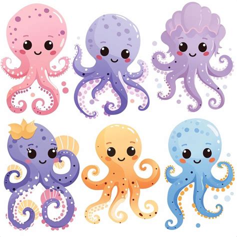 Hydra Vector Set Simple And Minimalist Premium Ai Generated Vector