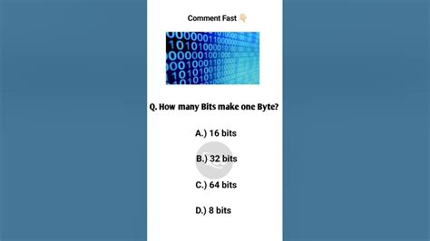 How Many Bits Make One Byte Bits Byte Quiz Knowledge Computer
