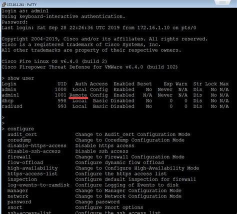 FTD CLI Access With RADIUS Blue Network Security