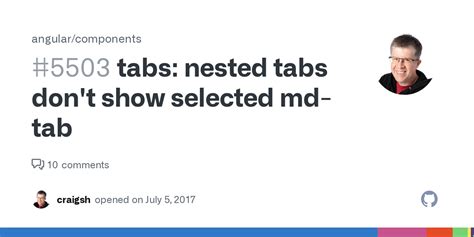 Tabs Nested Tabs Don T Show Selected Md Tab Issue Angular