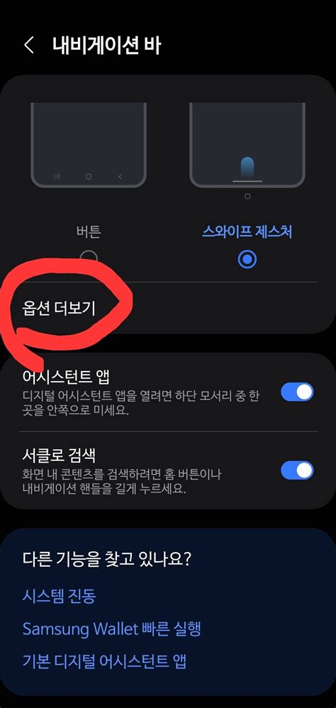 갤럭시 스와이프 제스처 ”아래에서 위로 제스처 힌트하단 바” 설정 방법 Samsung Members