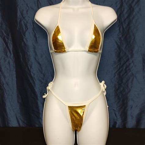 Os Womens Microkini Bikini Exotic Dancer Gem