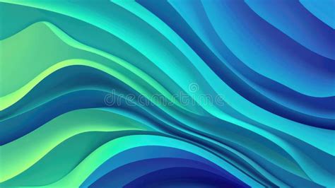 Abstract Blue And Green Waves Background Stock Illustration Illustration Of Abstract