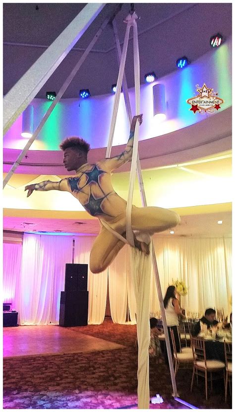 Male Aerial Silks Artist Provided By Jandd Entertainment In Houston Texas Aerialist Circus