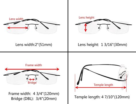 Titanium Rimless Reading Glasses Foldable Arms Readers Women Men