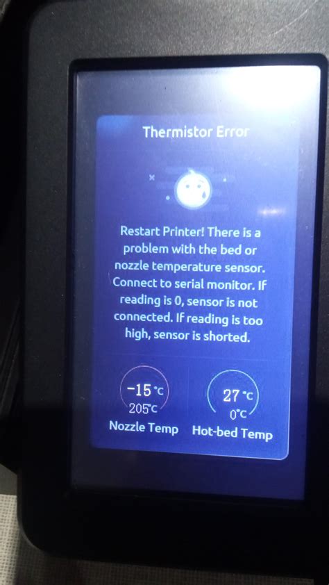 Thermistor Errorthermal Runnaway Rsovol