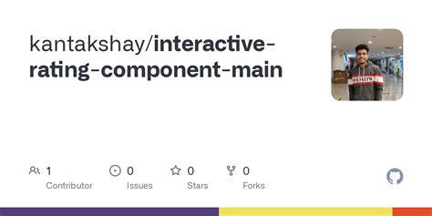 GitHub Kantakshay Interactive Rating Component Main