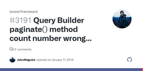 Query Builder Paginate Method Count Number Wrong When Using Distinct · Issue 3191 · Laravel