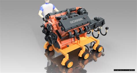 V8引擎step模型图纸下载 懒石网