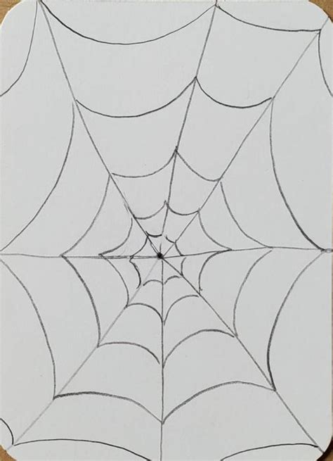 How To Draw A Spider Web Step By Step Art By Ro