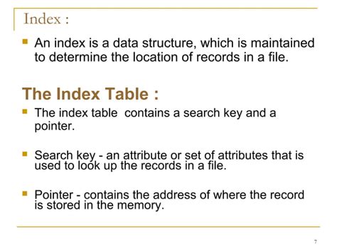 File Organization And Indexing Ppt