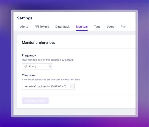 set the time zone for your monitor run schedules metaplane