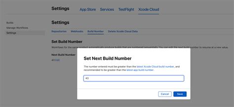 Setting The Next Build Number For Xcode Cloud Builds Apple Developer