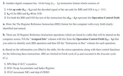 solved 3 another digital computer has 16 bit long 115