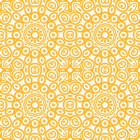 Floral Seamless Pattern With Mandala Ethnic Tiled Ornament Geometric Print Design Vintage