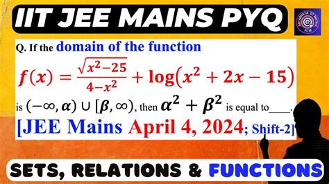 Domain Must Attempt Very Easy Question Functions Class 12 Jee Jee Mains Pyq Domain And