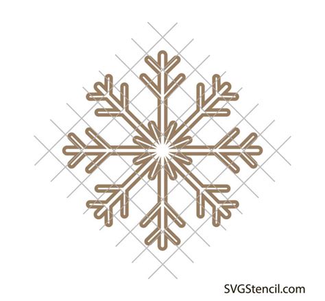 Frozen Snowflake Svg Snow Flakes Svg Christmas Snow Svg Svgstencil