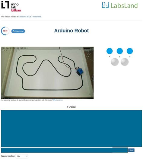 control panel for the labsland s arduino robot remote lab download