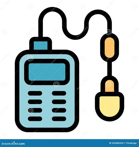 Fetal Doppler Heartbeat Monitor Measuring Device Icon Stock Vector