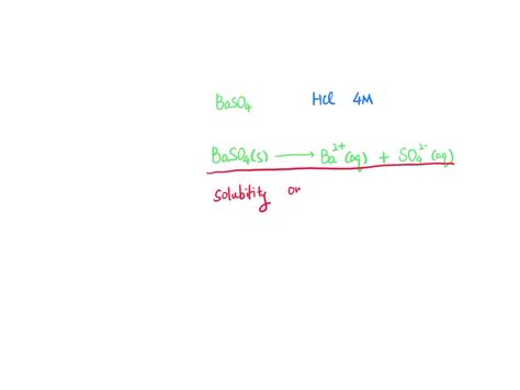 Solved Calculate The Solubility Of Baso4 Jn 4 M Hcl I Know That The Solubility Of Baso4 Is 1 1