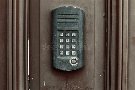 Intercom Doorbell On Apartment Building Doors Stock Image Image Of Buzzer System 243472393
