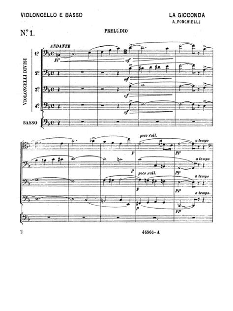 Ponchielli La Gioconda Op 9 Cellos Basses Pdf