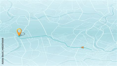 Gps Tracking Map Abstract Isometric Location Tracks Dashboard Track
