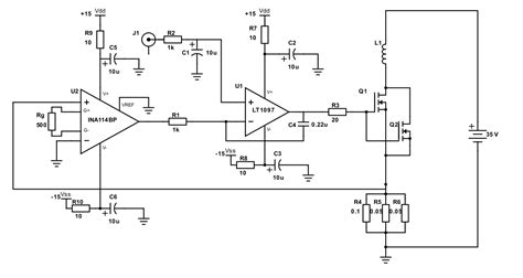 Operational Amplifier Constant Current Source With Mosfet Opamp And Instrument Amp