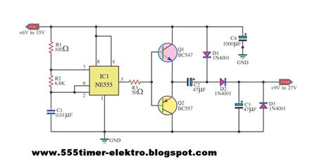 555 Timer Circuits Dc To Dc Converter Using 555 Timer Ic