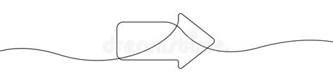 Black Arrow Icon Line Continuous Drawing Vector One Line Black Arrow Icon Vector Background