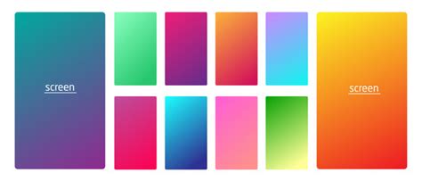 Set Gradient Background For Mobile App Design Vector Image