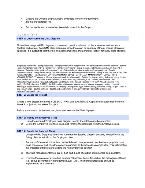 Cis247 I Lab 5 Inheritance Pdf