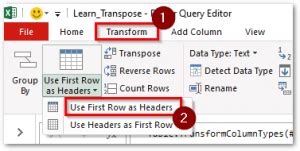 Transpose Data In Excel Using Excel Power Query Excel Unlocked